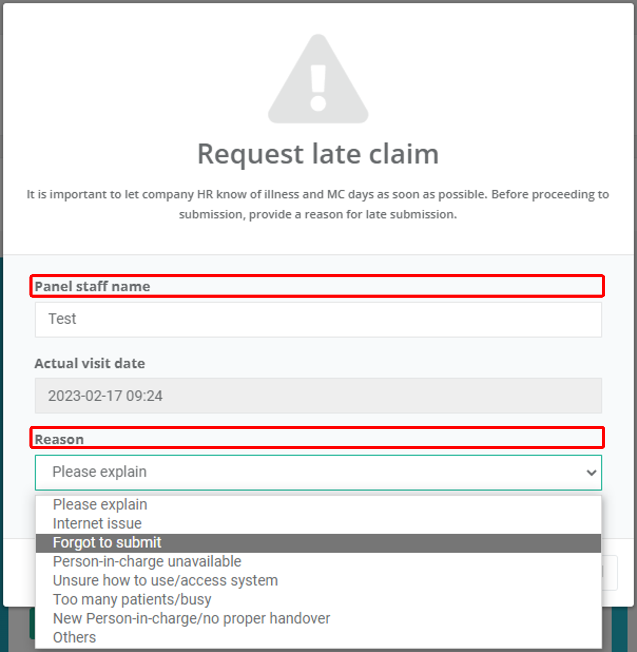 How to request late claim request by panel GP/Dental/Optical ...