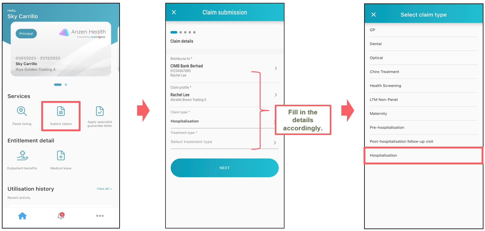 Submitting a Reimbursement Claim (Inpatient Benefits) – HealthMetrics ...