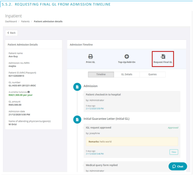 How to request for final inpatient guarantee letter (for panel ...