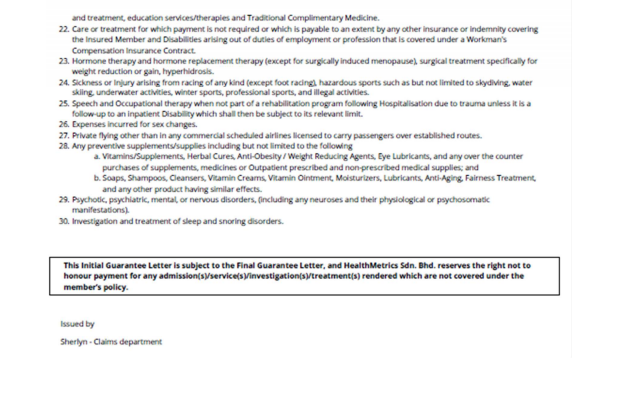 How do I apply for inpatient initial guarantee letter? (for panel ...